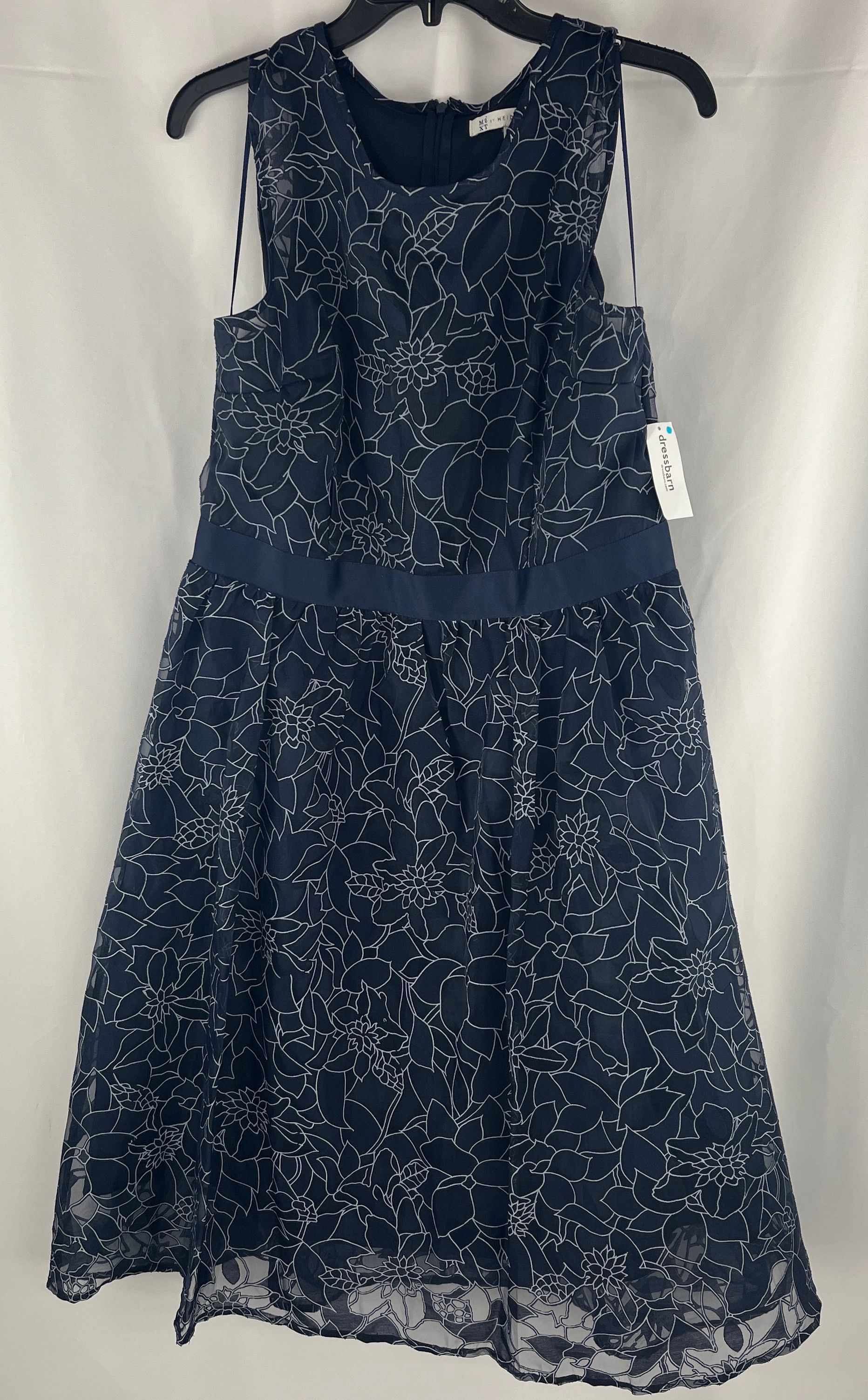 Heidi Weisel Women's Lined Blue Floral Sleeveless Zip Up Dress NWT MSR